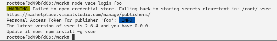 logging in on a headless machine throws strange error · Issue #690 · microsoft/vscode-vsce · GitHub