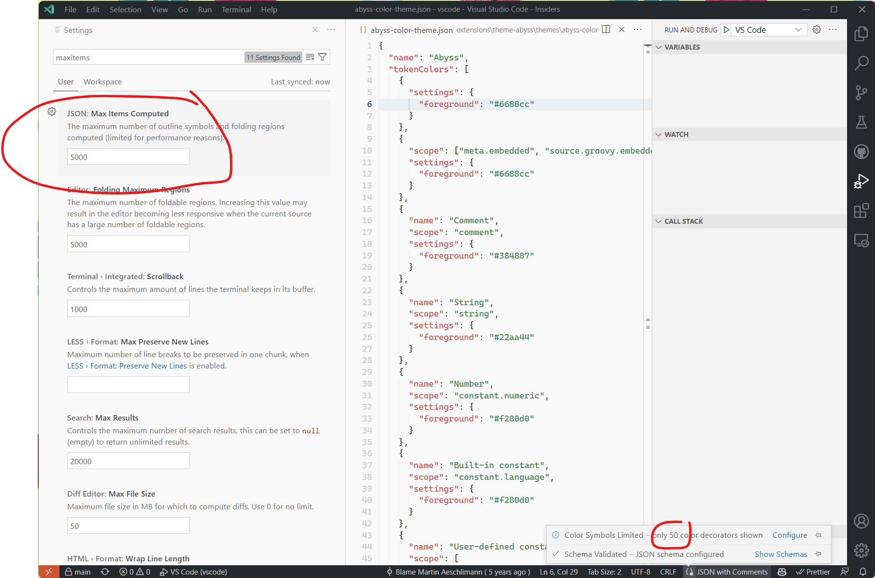 JSON: Relaxing `json.maxItemsComputed` should reflect in open files · Issue #153484 · microsoft ...