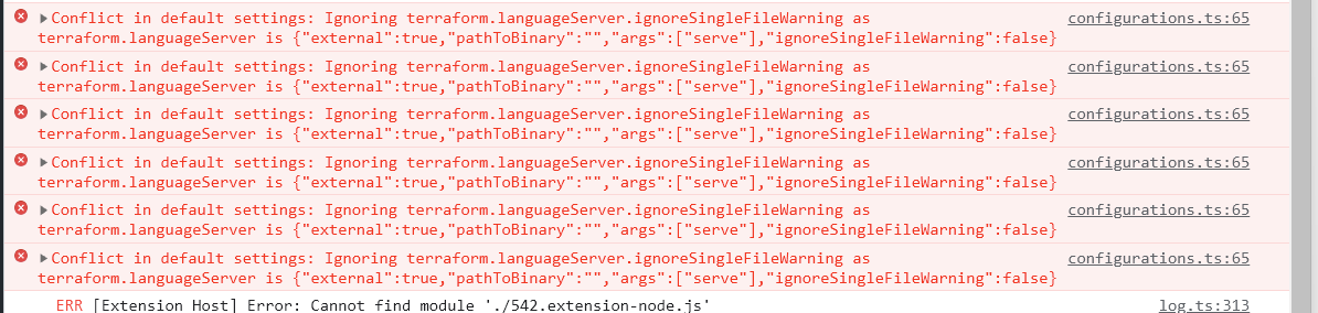 Setting Contribution Error On Activation · Issue 1182 · Hashicorp Vscode Terraform · Github