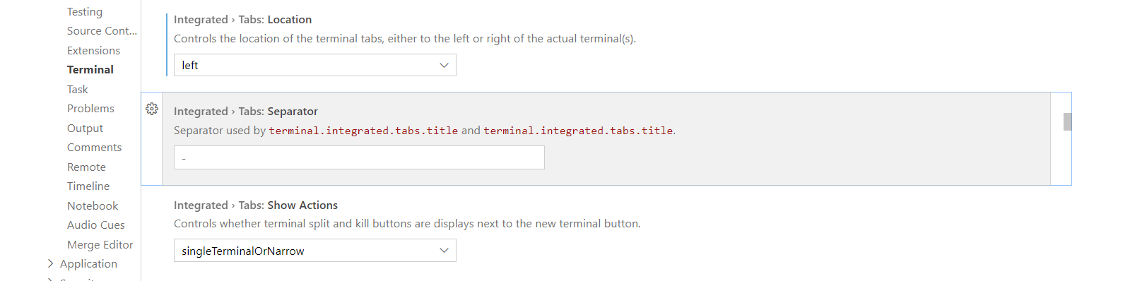 Settings: Setting element shows focus border on Light/Light+ theme ...