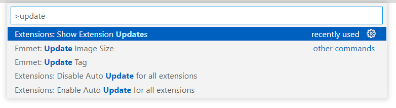 Extension update commands should be disabled if there's no gallery ...