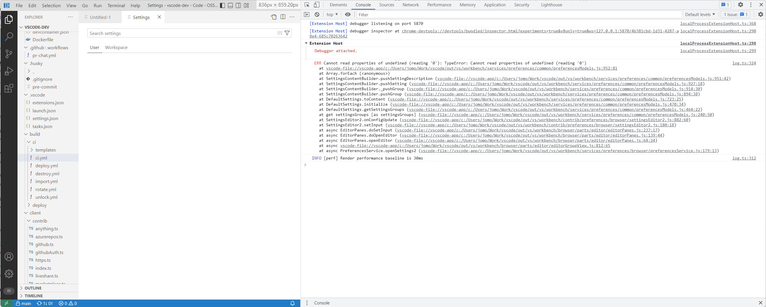 Can T Open Settings In Dev After Reload · Issue 164241 · Microsoft Vscode · Github