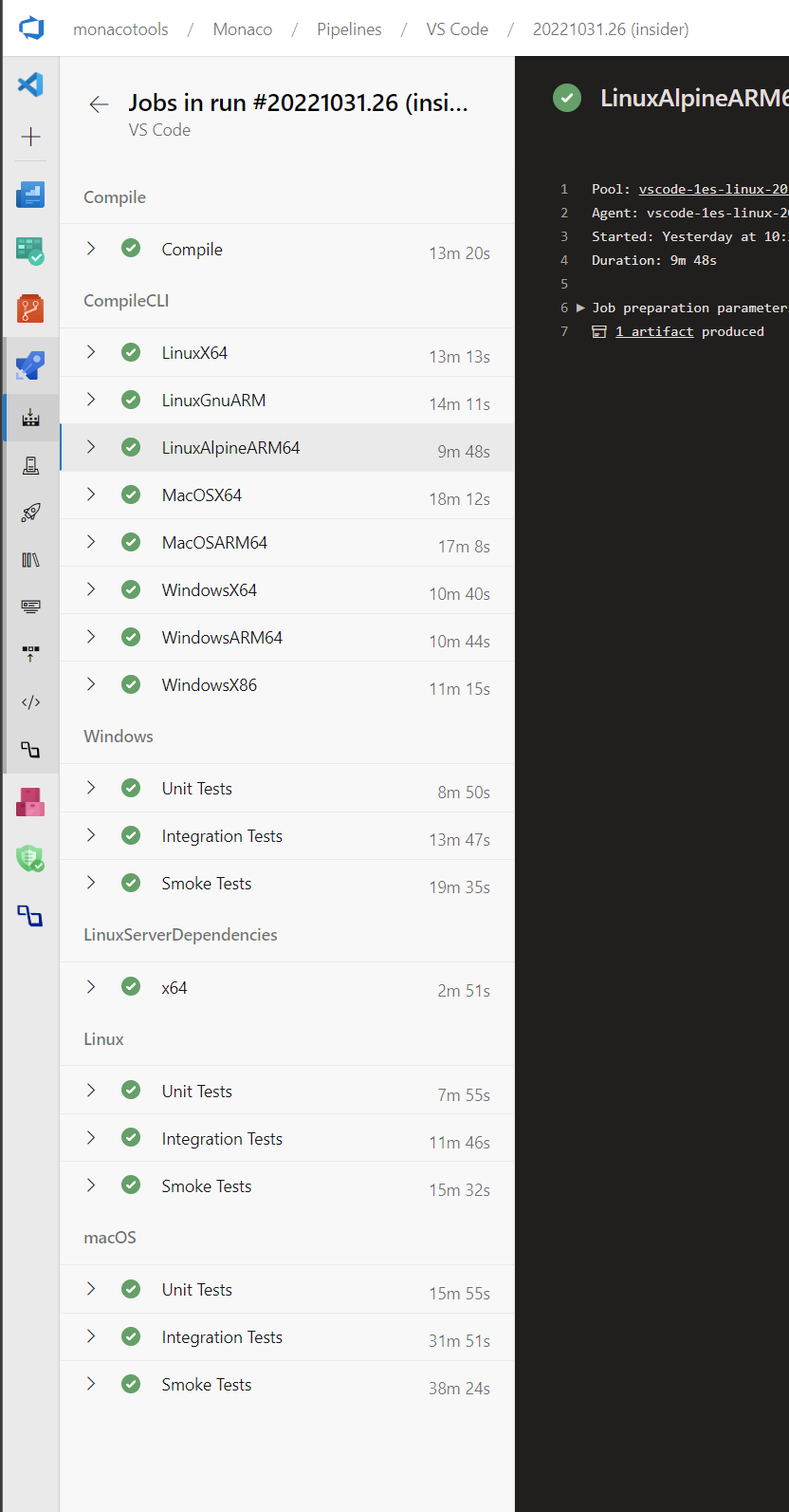 Reduce number of active build agents during CI build · Issue #165140 · microsoft/vscode · GitHub