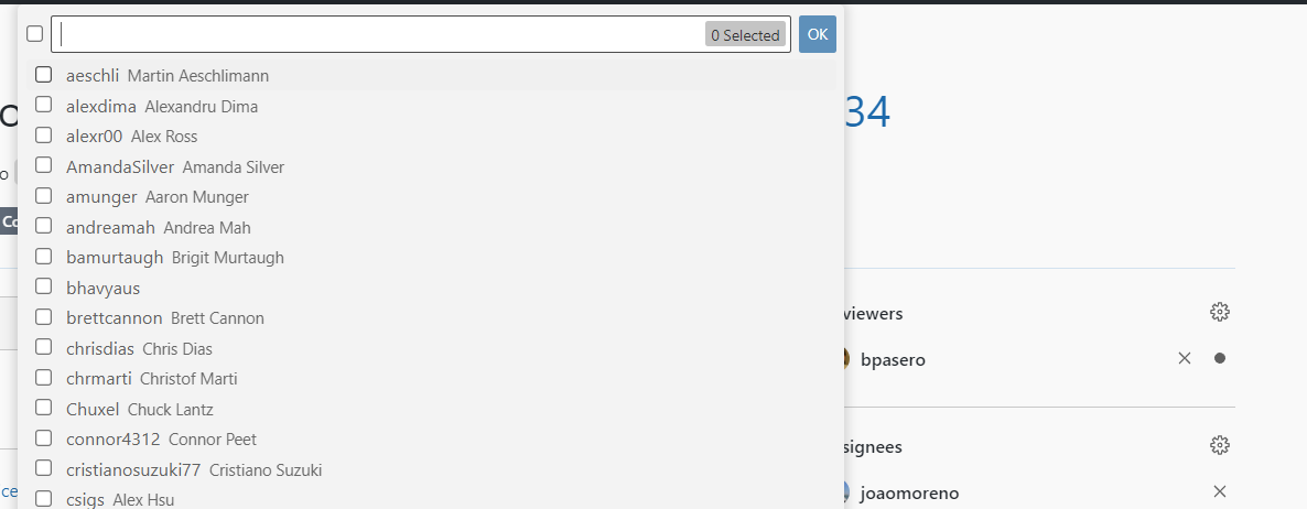 Pre Select Reviewersassigneeslabels In Quick Open · Issue 4211 · Microsoftvscode Pull 