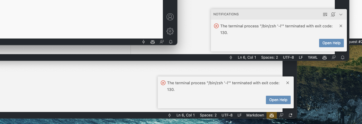 Duplicate error notification from terminal process non-zero termination · Issue #185570 ...