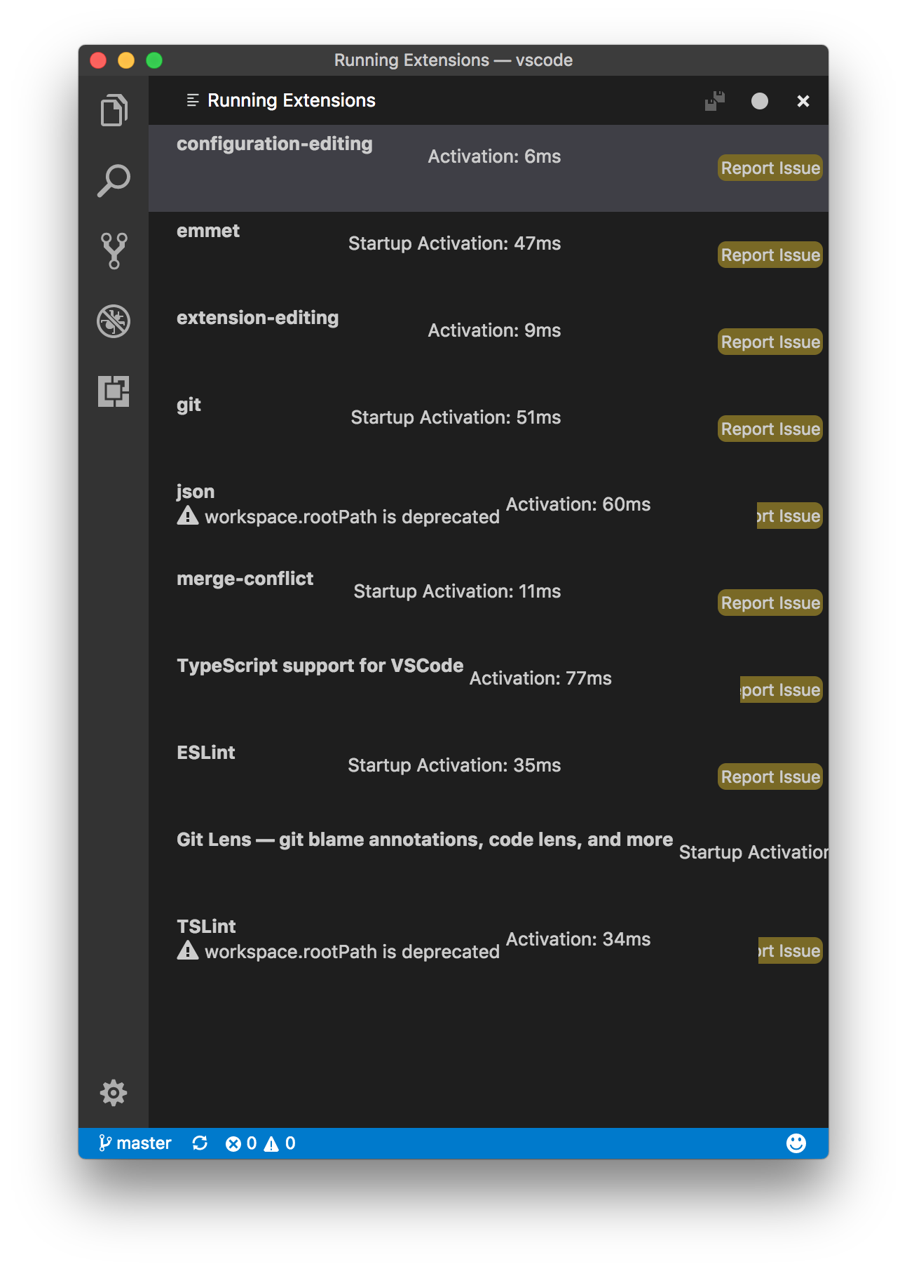 Layout issues in Running Extensions view · Issue #39614 · microsoft ...