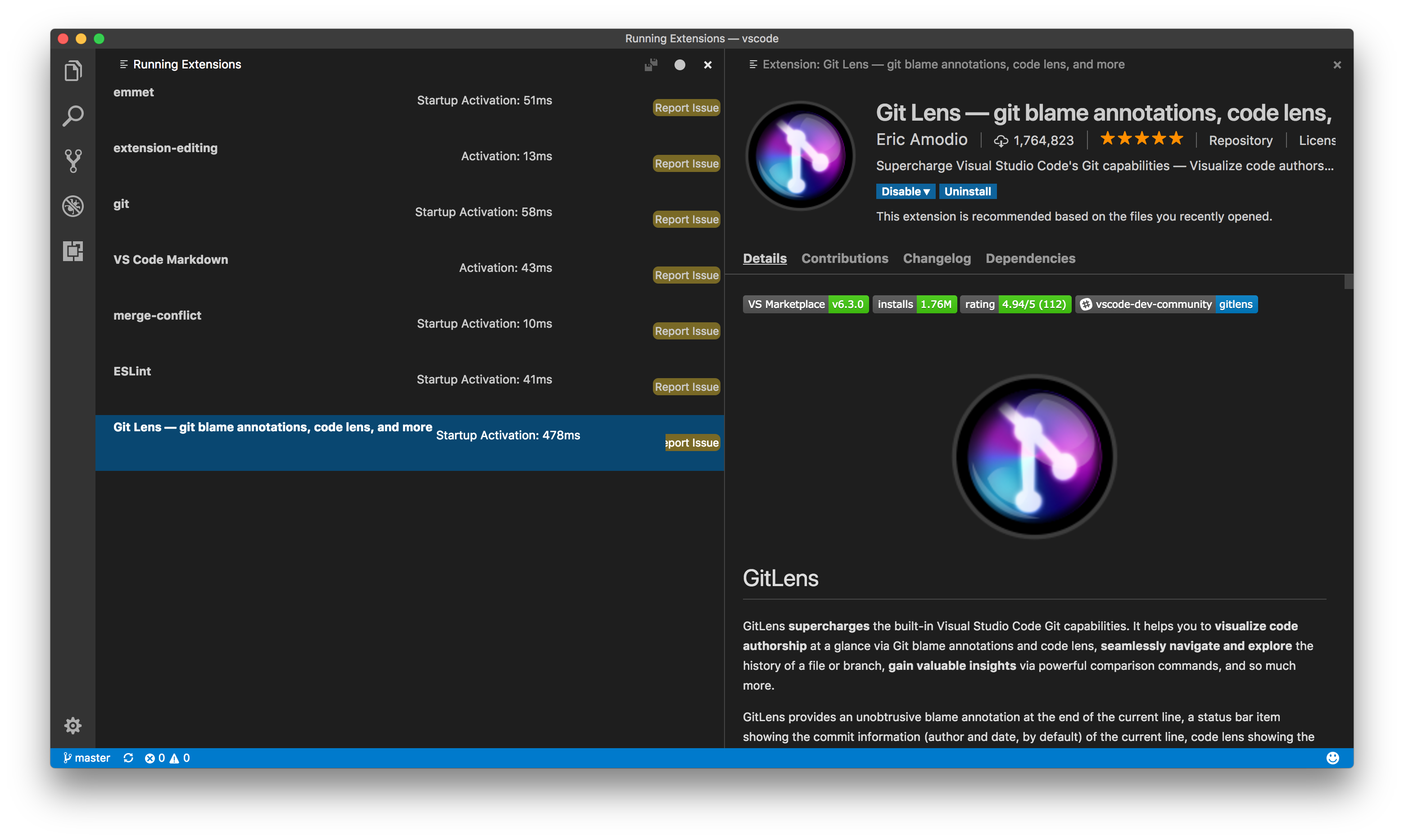 There's no way to navigate to the extension editor from the Running Extensions view · Issue ...