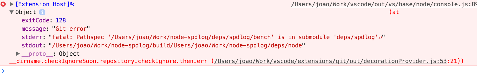 Check-ignore fails with submodules · Issue #40156 · microsoft/vscode ...