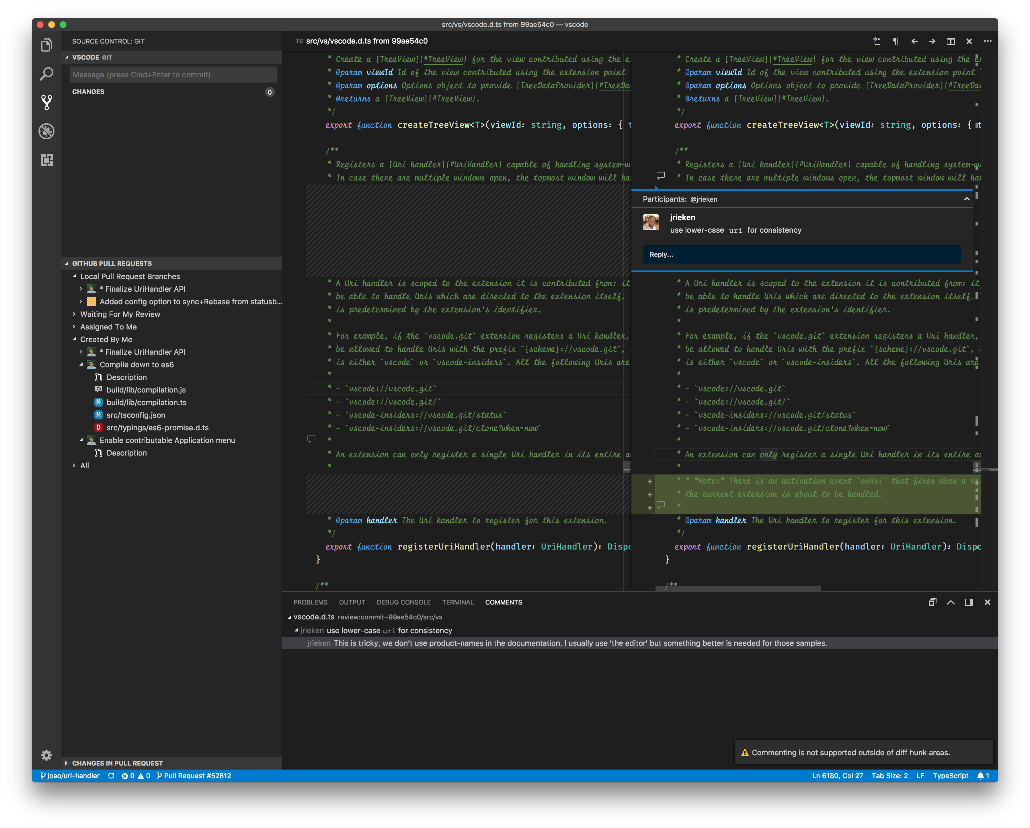 Failed To Read Outdated Comments · Issue 33 · Microsoft Vscode Pull Request Github · Github