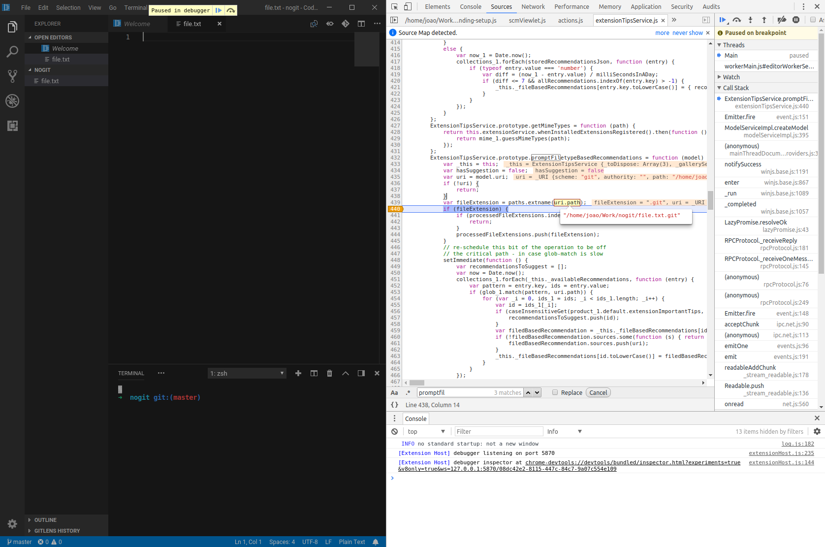 Extension tips service should only listen on `file` schema URIs · Issue ...