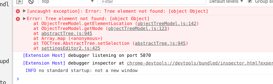 Invalid tree call on reload with settings editor open · Issue #67757 ...