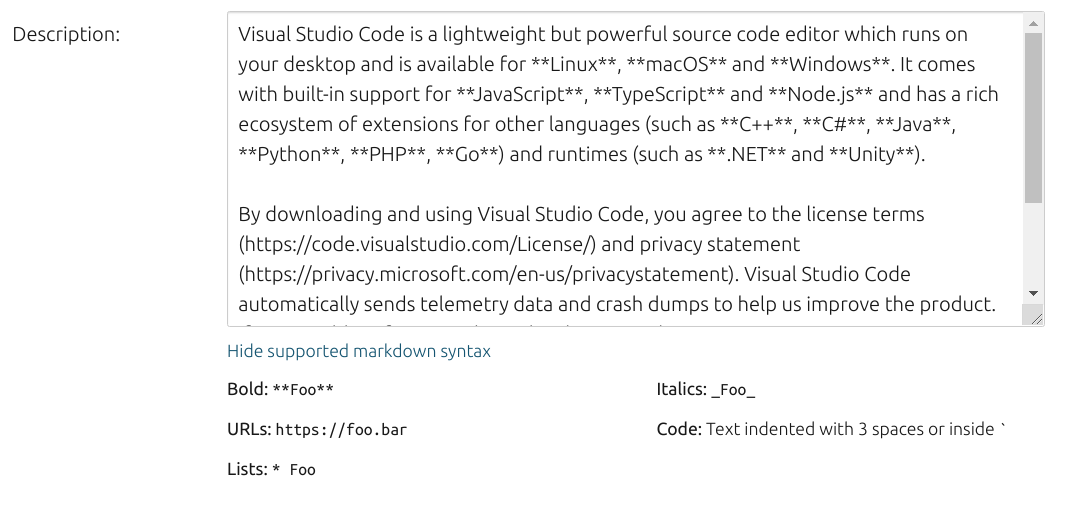 Improve snap metadata · Issue #72571 · microsoft/vscode · GitHub