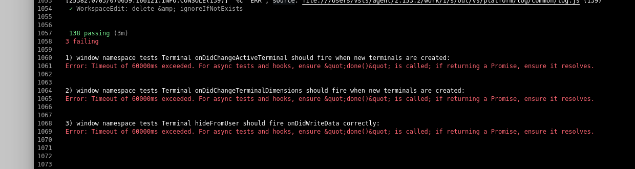 MacOS: Terminal integration tests are broken · Issue #76515 · microsoft ...