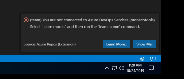 Broken "Learn More..." link · Issue #588 · microsoft/azure-repos-vscode · GitHub