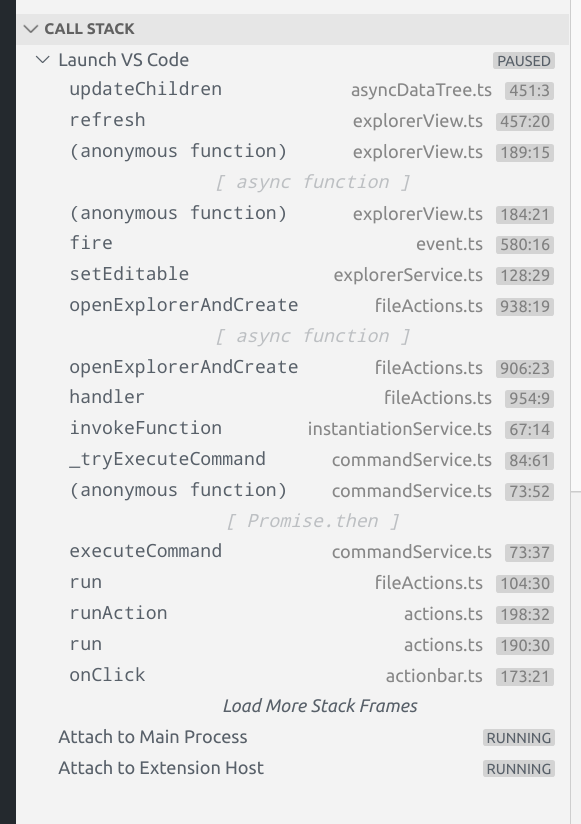 Debug Improve Call Stack Uiux · Issue 83986 · Microsoftvscode · Github
