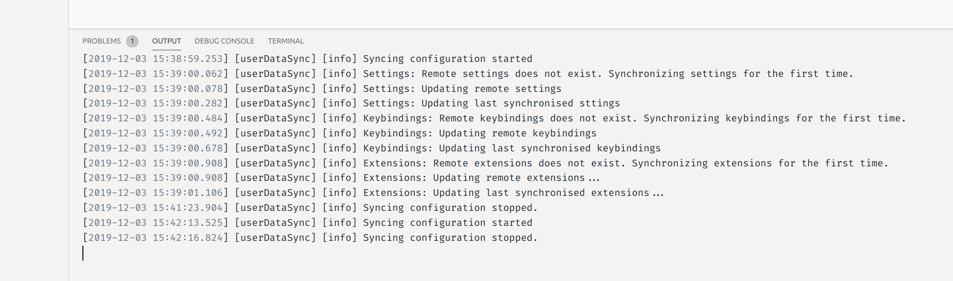 Sync: Improve sync output · Issue #86090 · microsoft/vscode · GitHub