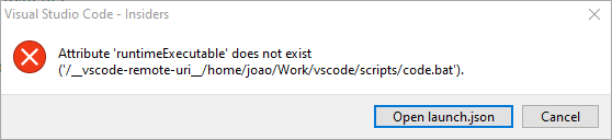 Selfhost: Can't use Chrome debugger in remote WSL · Issue #94607 · microsoft/vscode · GitHub