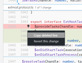 Need option to copy lines from parts of code in previous version (git ...
