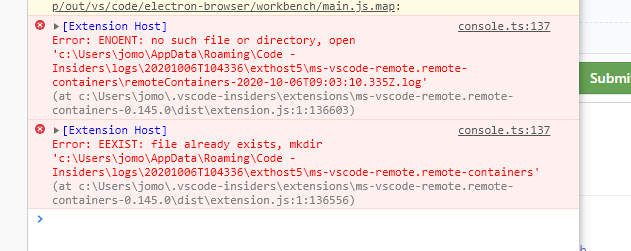 Insiders WSL: Remote containers throws error on startup · Issue #3879 · microsoft/vscode-remote ...