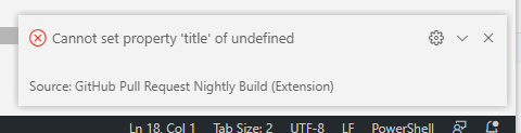 Error all of a sudden · Issue #2205 · microsoft/vscode-pull-request-github · GitHub