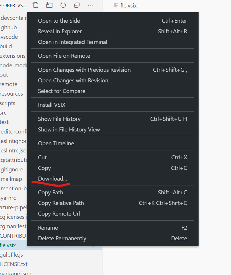 Explorer has Download command in context menu · Issue #109077 ...