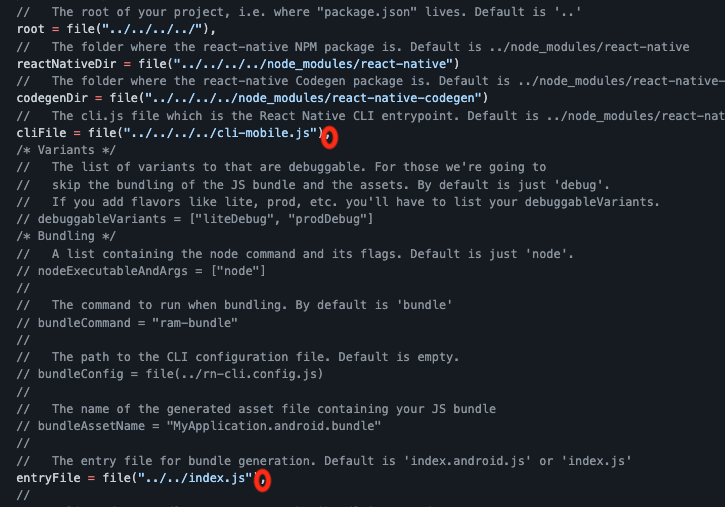 Syntax Error In Rn Configuration Block In `androidappbuildgradle` Unexpected Input