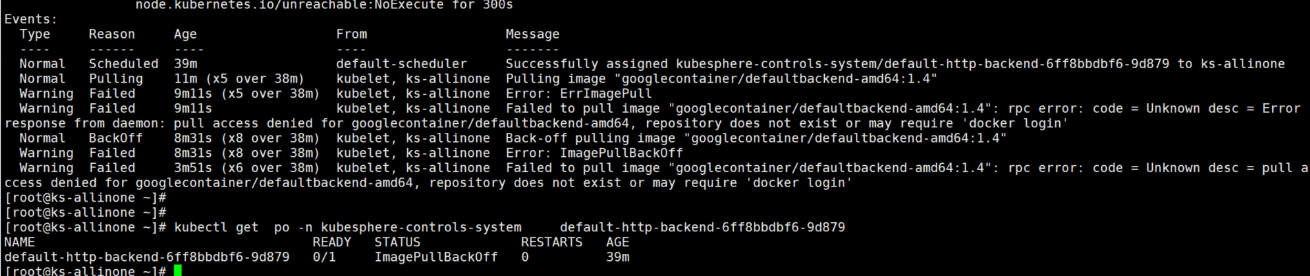 Default Backend Imagepullbackoff · Issue 1243 · Kubesphere