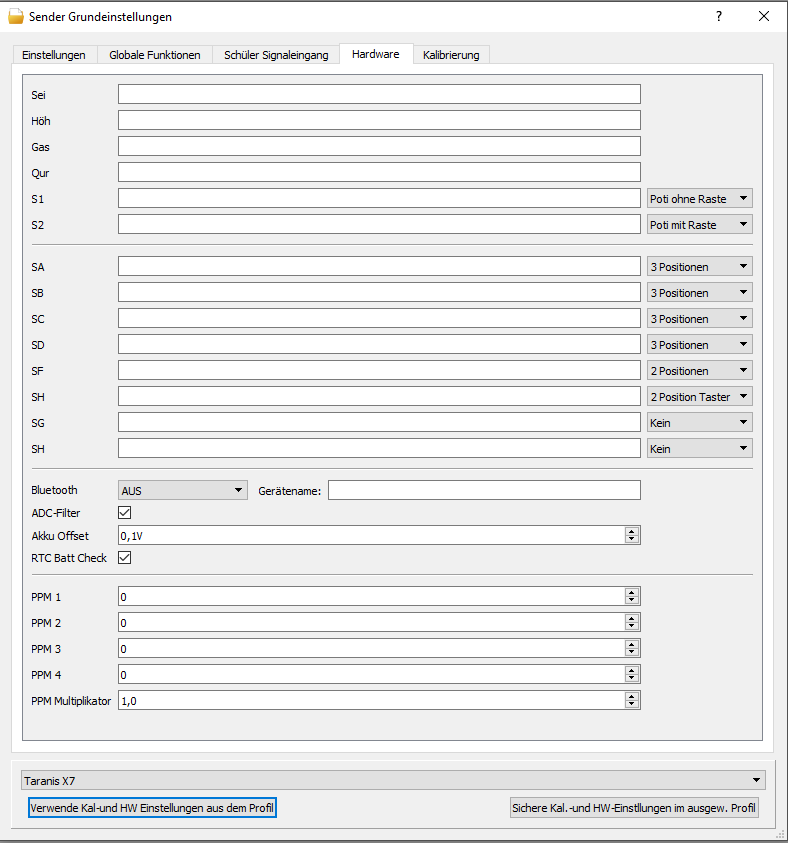 Additional switches incorrectly labelled in Taranis X7 profile · Issue ...