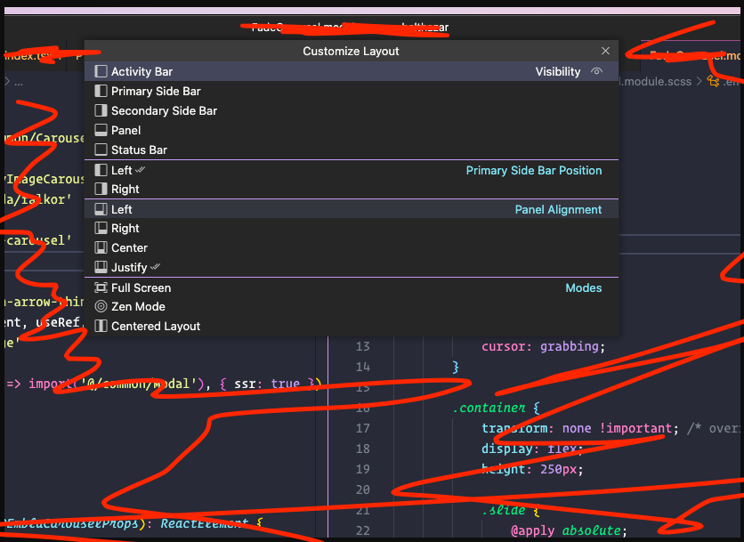 Option For Panel Above Editor · Issue 158331 · Microsoftvscode · Github 