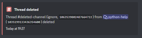 Logging forum post deletions · Issue #2336 · python-discord/bot · GitHub