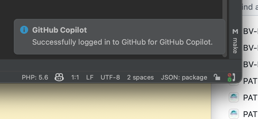 No response after clicking the Login to GitHub button for PhpStorm Co-pilot plugin · community ...