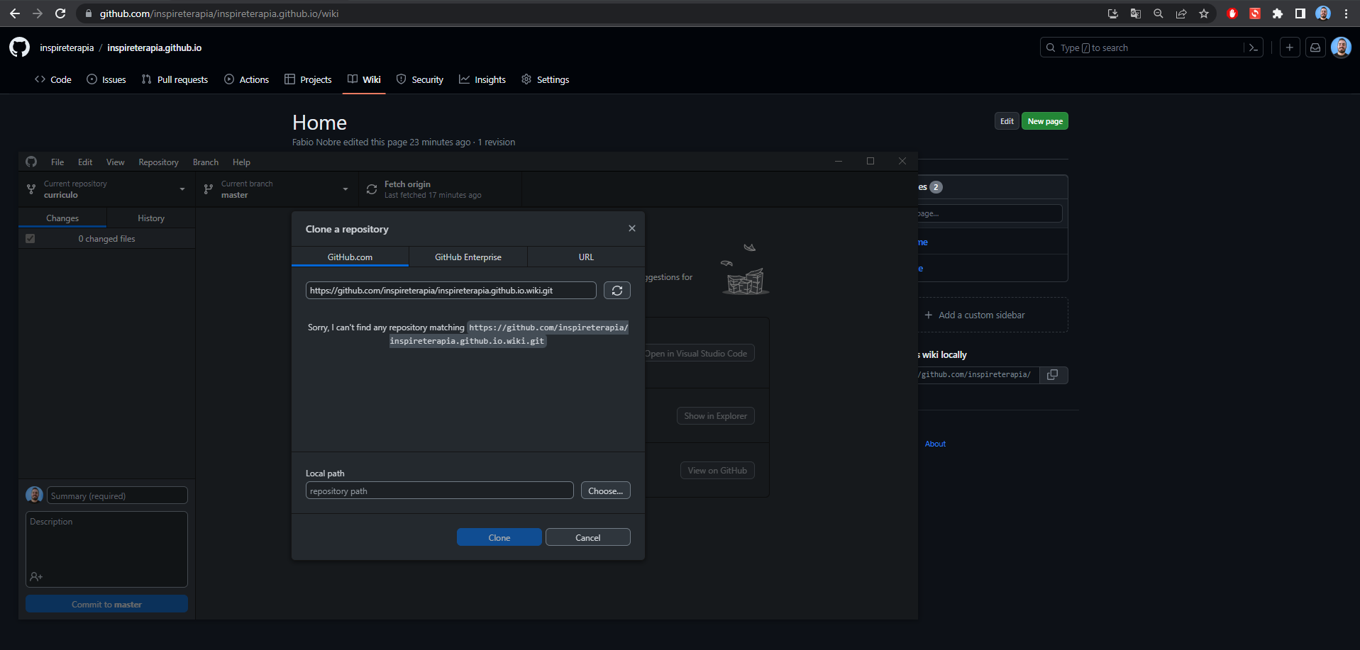 I can't clone wiki · community · Discussion #53548 · GitHub