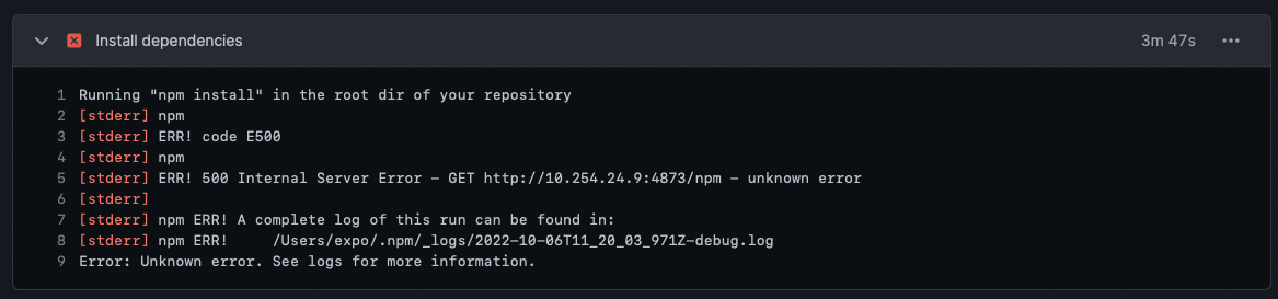 EAS Build Internal ERR! code 500 · Issue #19429 · expo/expo · GitHub