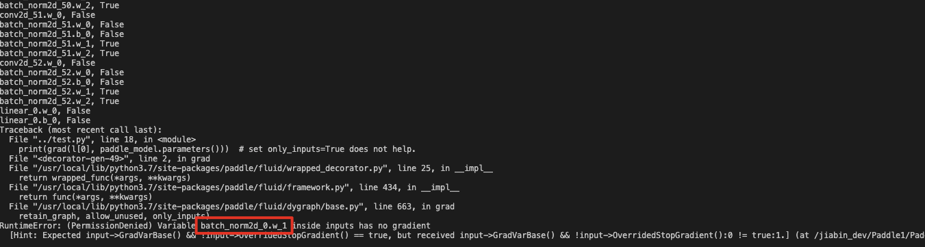 调用paddle.grad计算梯度出错 Using paddle.grad to compute gradients raises errors · Issue #42685 ...