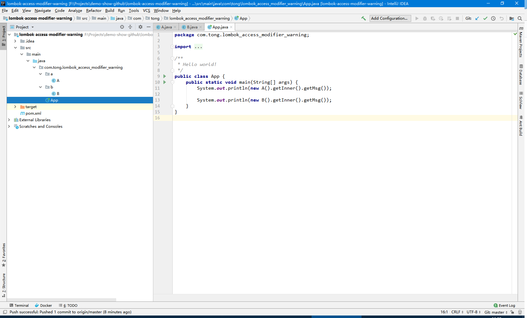 error warning when using inner classes · Issue #541 · mplushnikov/lombok-intellij-plugin · GitHub