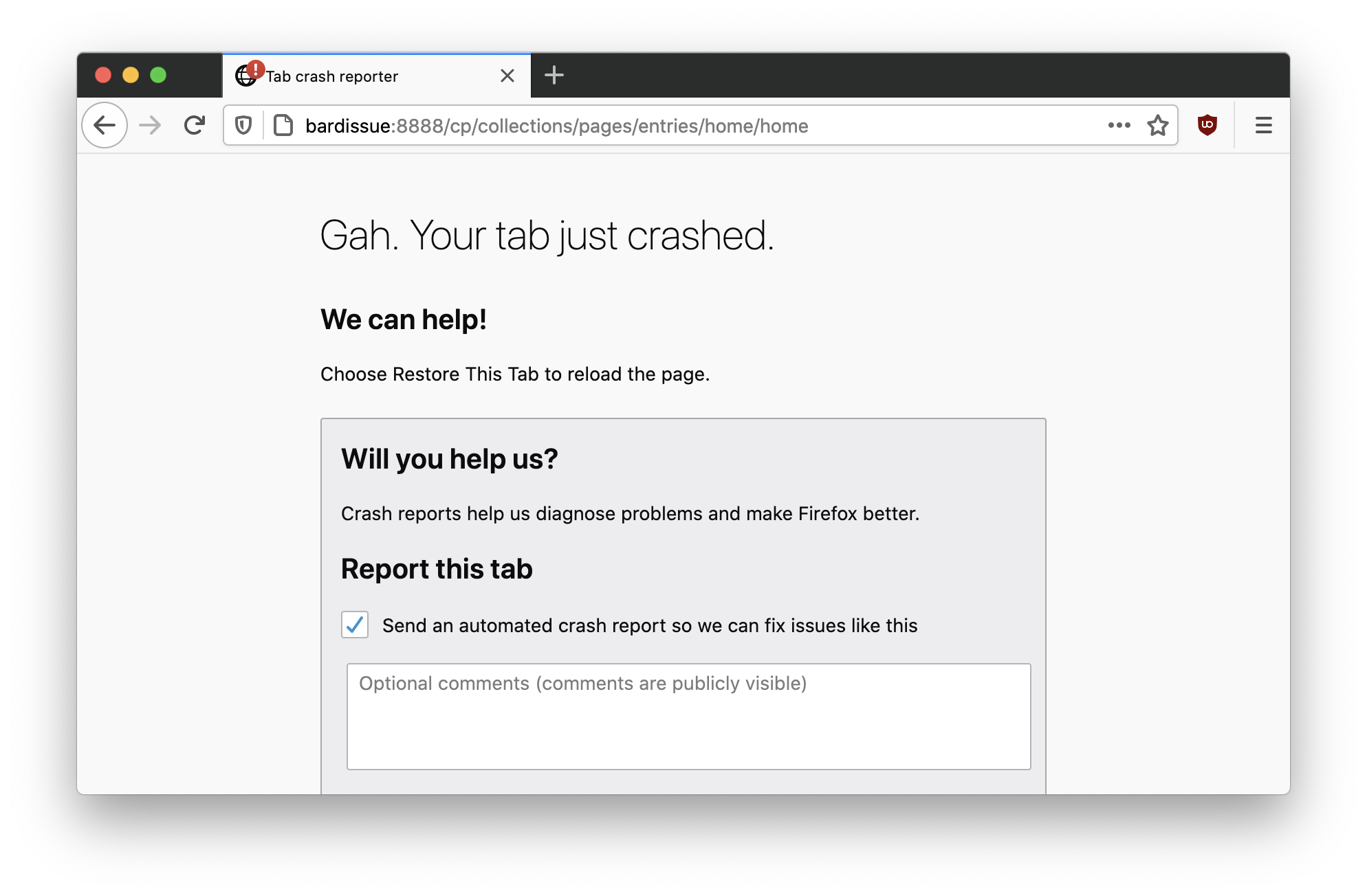 Bard Crashed With Sets That Have Entries Fields · Issue 2810