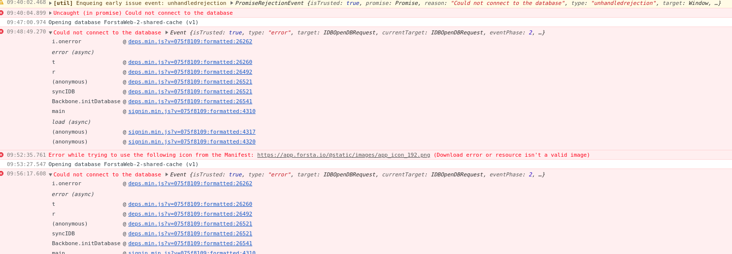 Invalidstateerror Failed To Execute Transaction On Idbdatabase The Database Connection Is