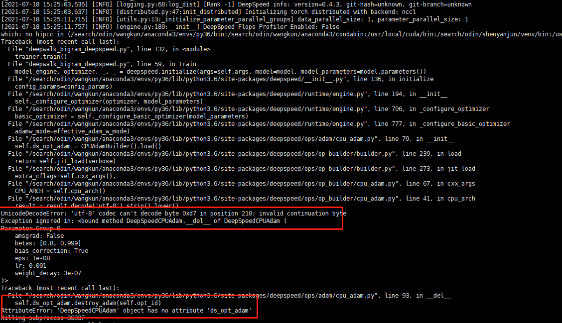 AttributeError: 'DeepSpeedCPUAdam' object has no attribute 'ds_opt_adam' · Issue #1237 ...