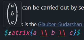 [BUG] Conceal incorrectly coneal \pmatrix as \±atrix · Issue #152 · artisticat1/obsidian-latex ...
