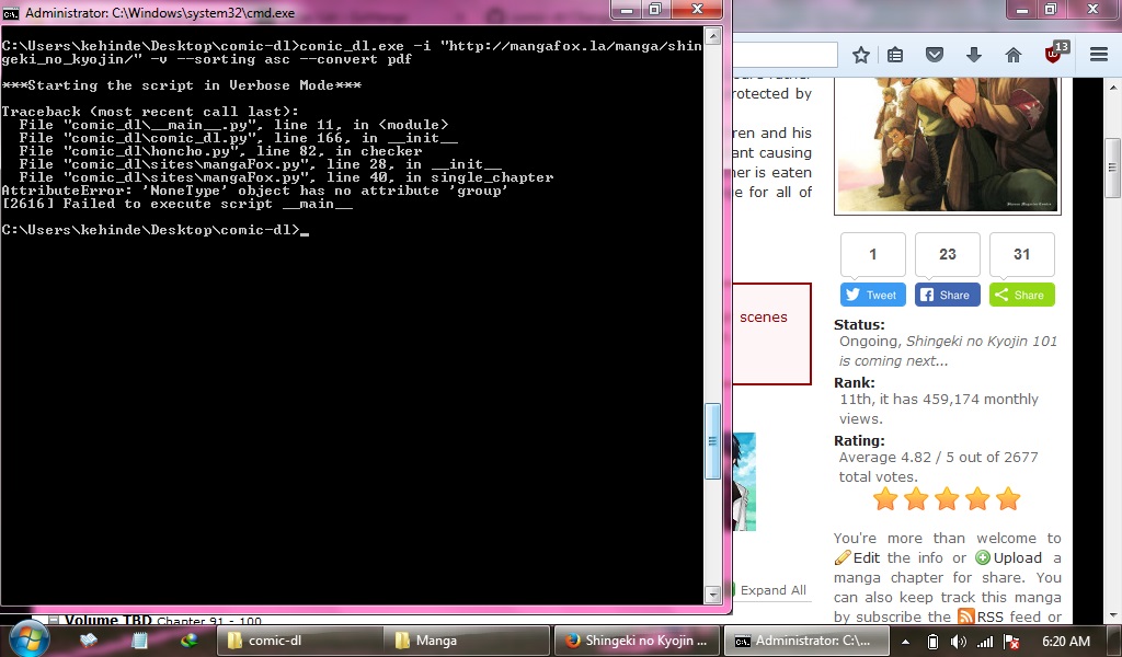 Windows Binary giving an error · Issue #64 · Xonshiz/comic-dl · GitHub