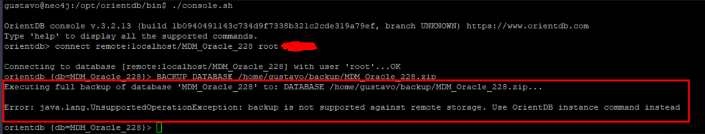 Database Backup Procedure Occours Errors · Issue 9919 · Orientechnologies Orientdb · Github