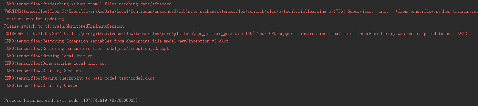 Pycharm error ‘Process finished with exit code -1073741819 (0xC0000005)’ · Issue #5278 ...