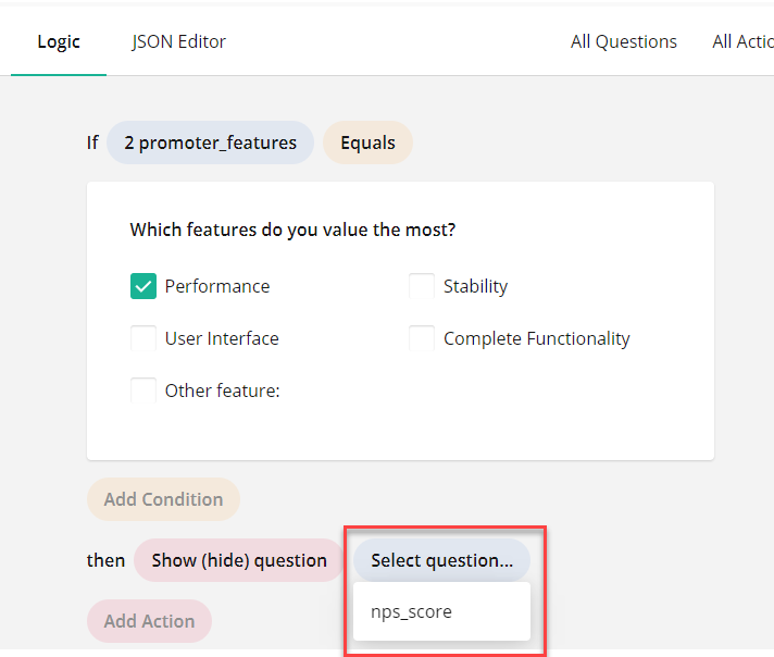 The Logic tab - Cannot rename questions within the Select Question drop-down list · Issue #3428 ...
