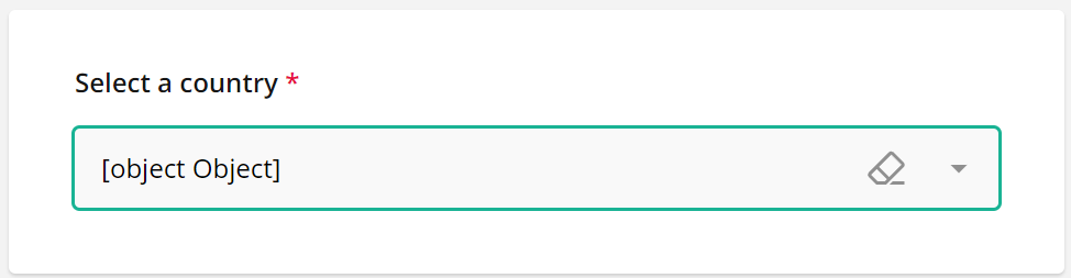 Dropdown with Lazy Loading - A default item value is displayed as [object Object] until clicking ...