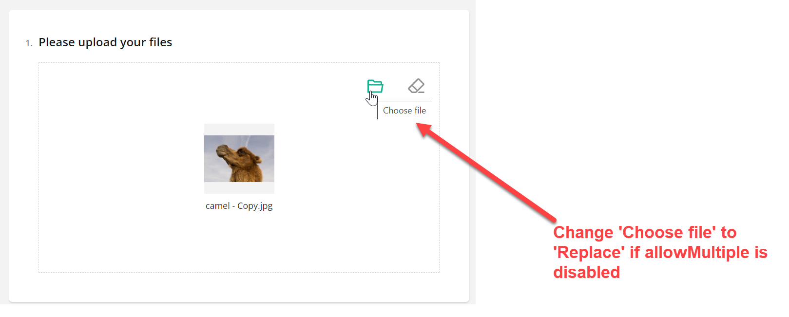 File Question - Rename the 'Choose file' caption to 'Replace' · Issue ...