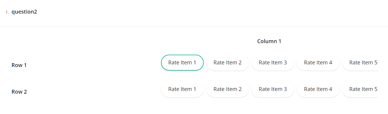 Multi-Select Matrix with a Rating Scale column: Custom rate values aren't enabled by default ...
