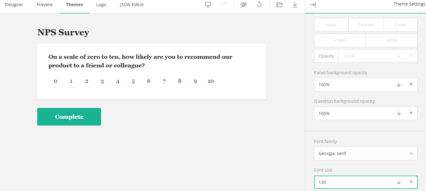 Theme Builder - A survey font is not updated when preconfiguring creator.theme · Issue #4461 ...