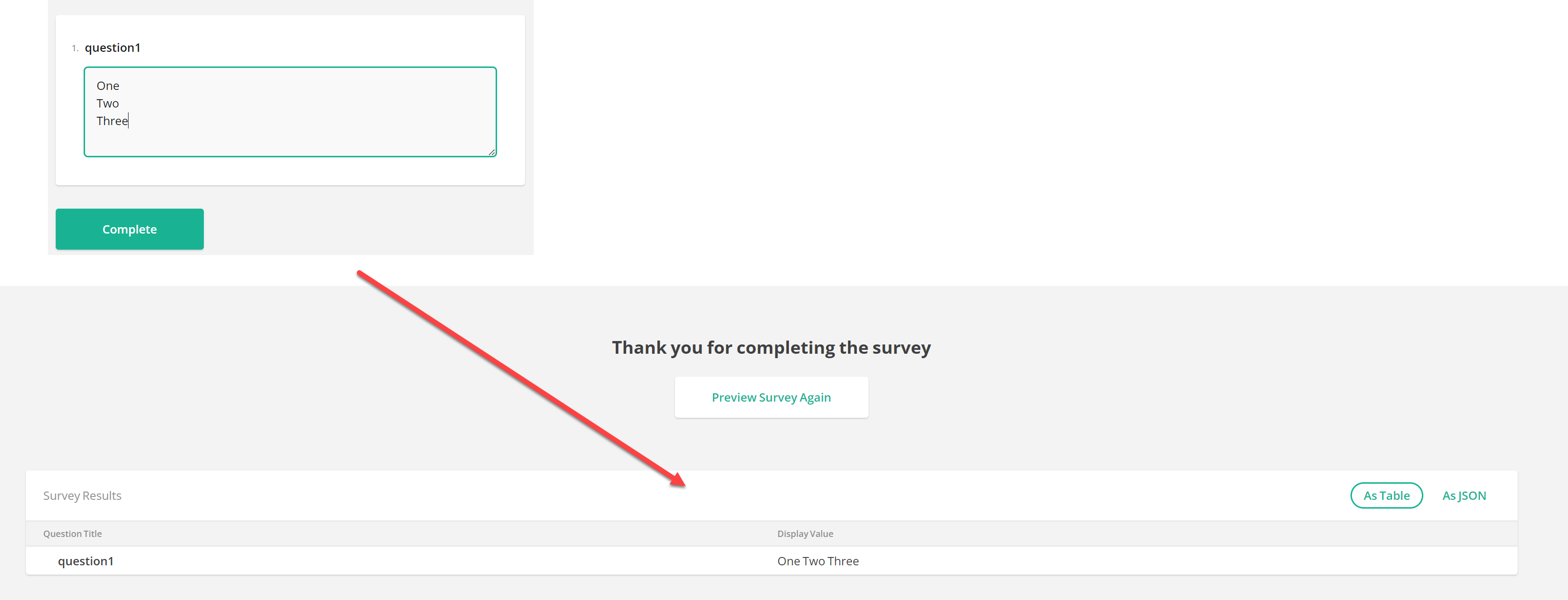 Preserve line breaks and display multiline text within the Survey Results section · Issue #4516 ...