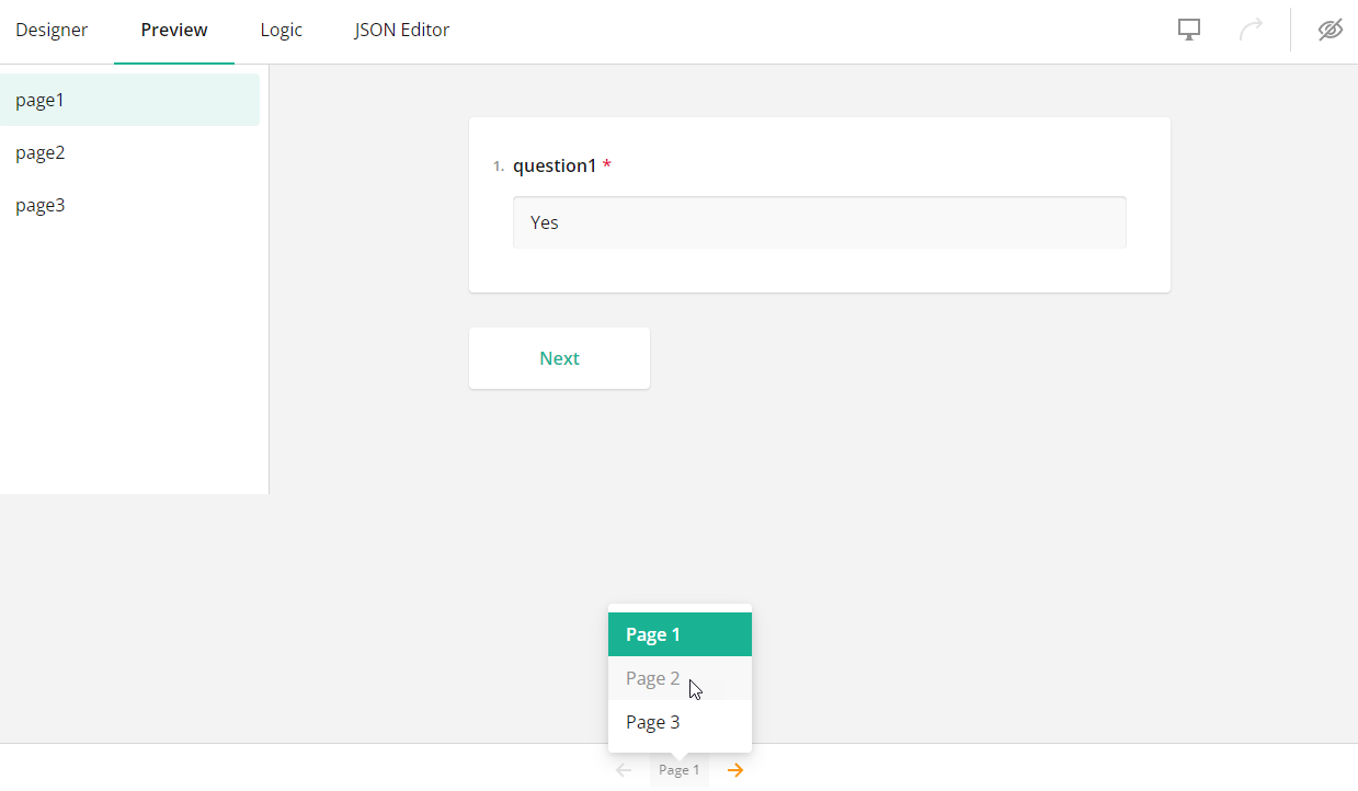 Preview Tab Page Navigator A Page Remains Inactivegrayed Out Even Though It Is Made Visible 
