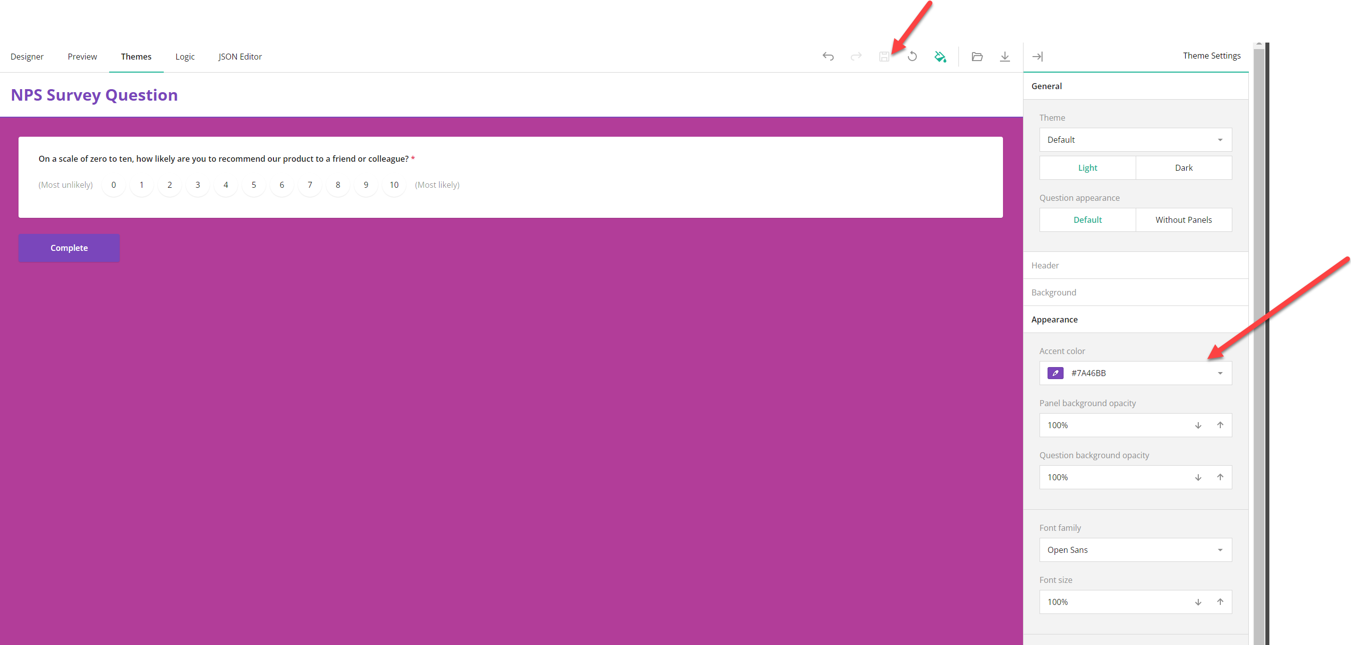 Themes Tab - The themeModified event is not raised and the Save button remains disabled when ...